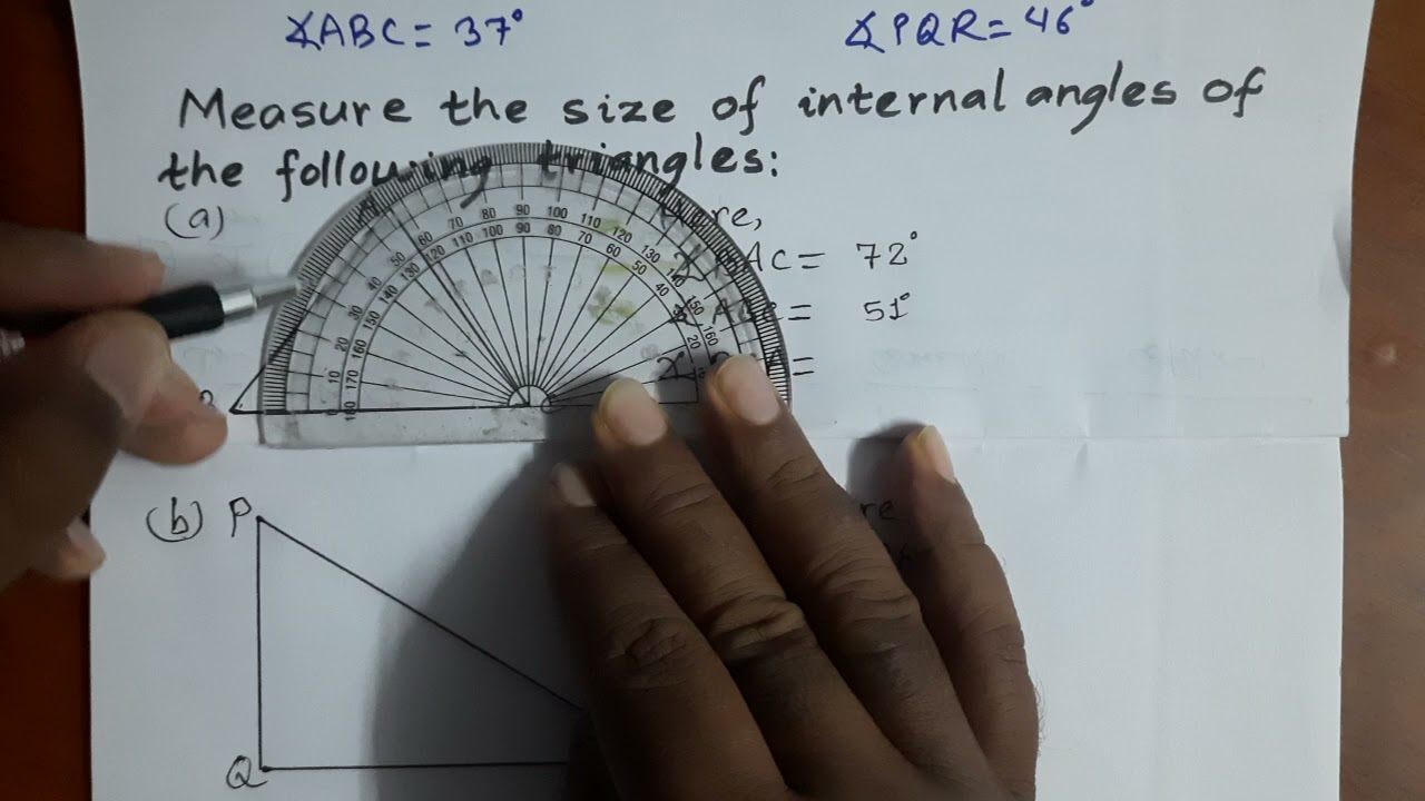 How to measure internal angles of triangles / Class 4 / Experience ...