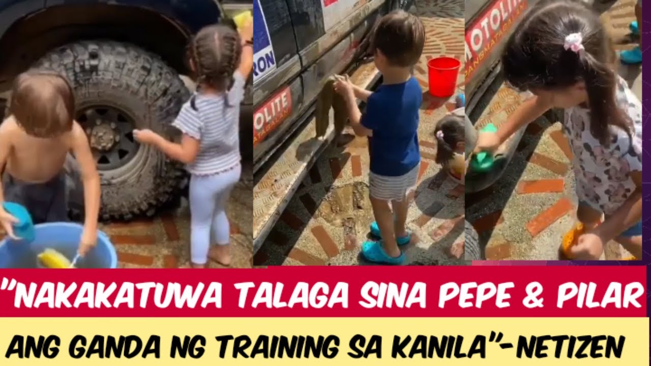 WOW ! MAR ROXAS AND KORINA SANCHEZ TWINS PEPE AND PILAR NAGKA-CAR WASH ...