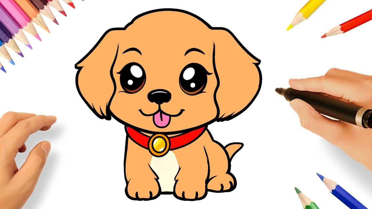 CÓMO DIBUJAR UN PERRITO KAWAII FACIL 🐾😍 - YouTube