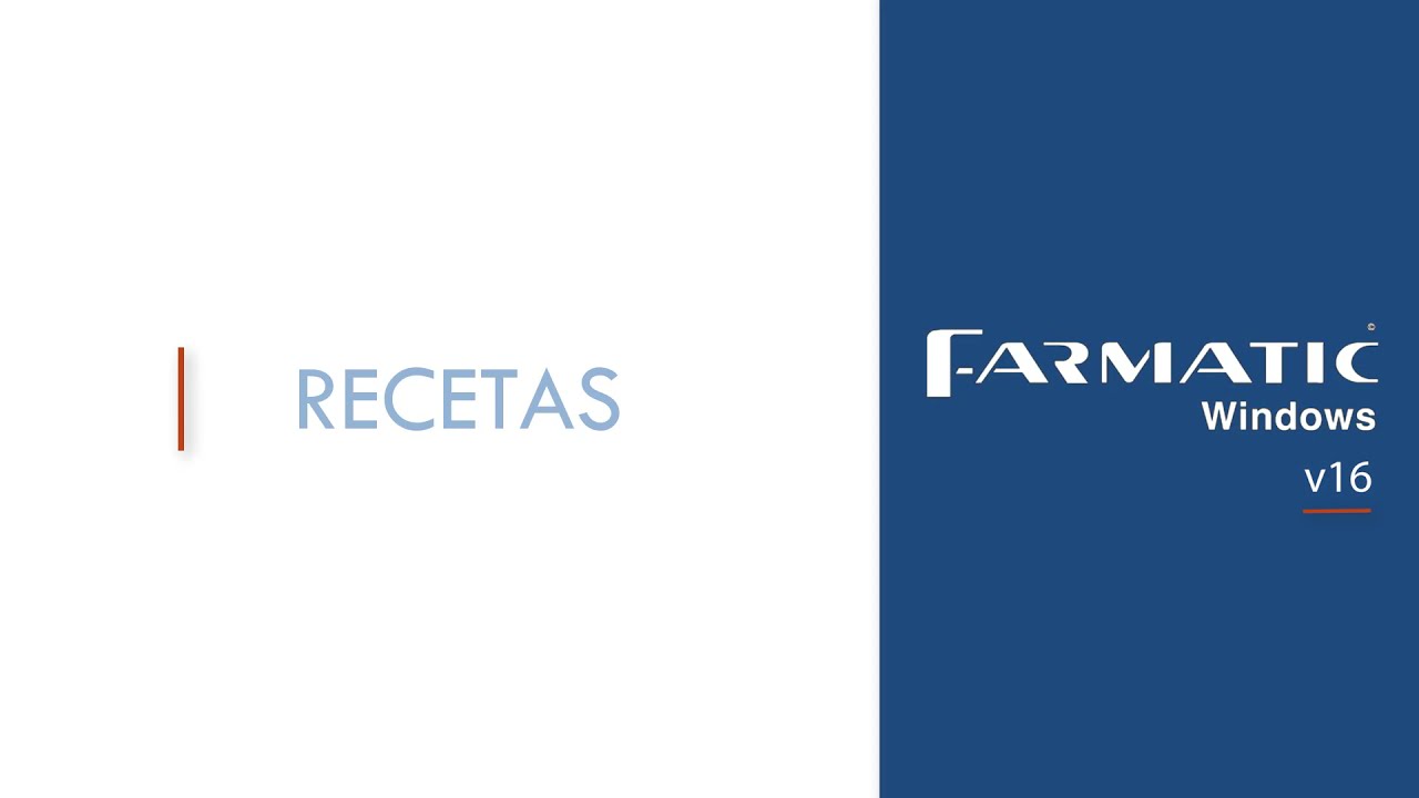 Farmatic v.16 - Recetas - YouTube