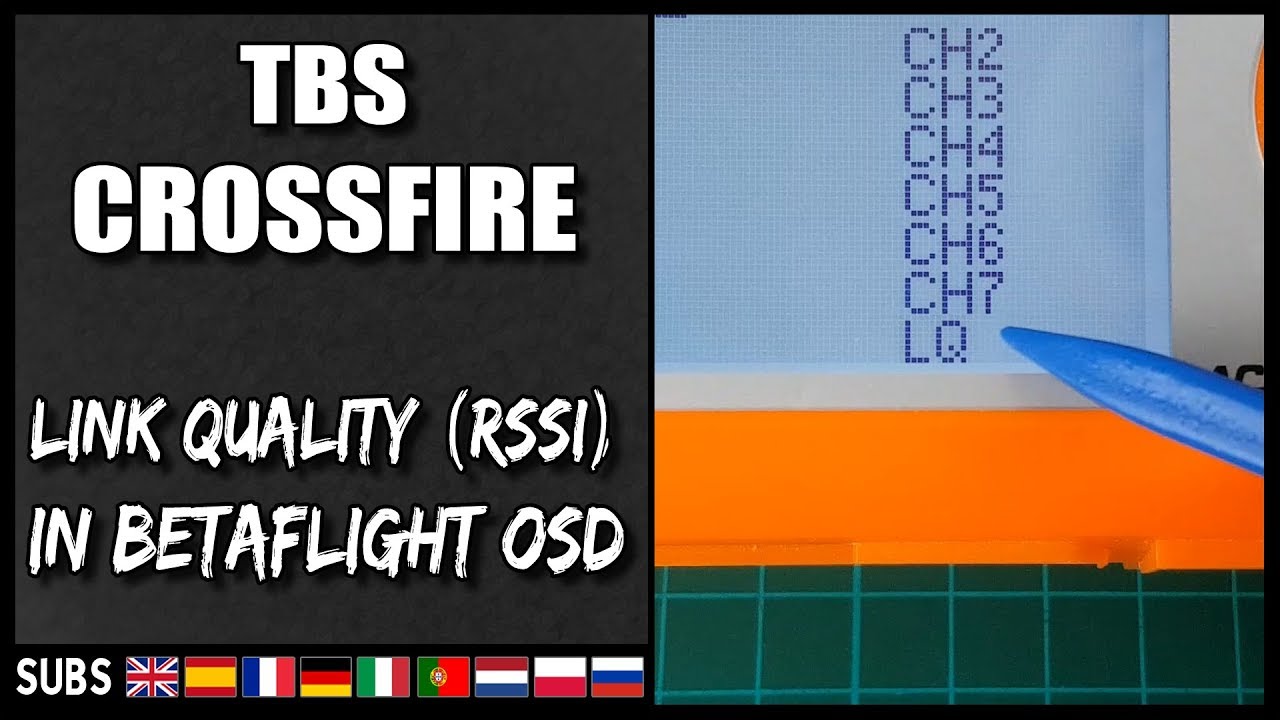 TBS Crossfire - Link Quality (RSSI) in Betaflight OSD (Vecchio Metodo ...