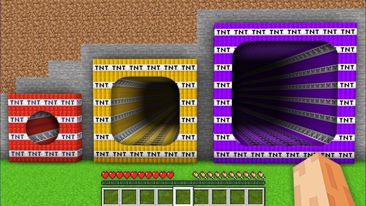 Red Tnt Mysterious Tunnel And Yellow Tnt Mysterious Tunnel - YouTube