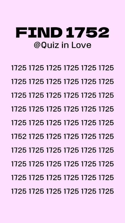 위 ⬆️ 숫자 1752과 1754은 몇줄 몇칸에 있습니까? #두뇌운동 #두뇌훈련 #치매예방 #치매예방퀴즈 #숫자찾기 #숫자퀴즈 #집중력향상 #관찰력테스트 #shorts # ...