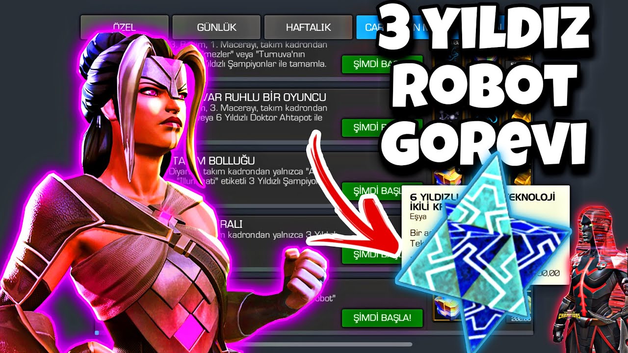 🔴 CARINA 2 ROBOT GOREVI TAMAMLAYIP 6 YILDIZ AÇIYORUZ | MCOC Marvel ...