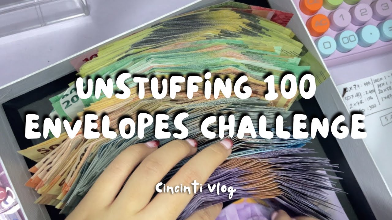 Unstuffing 100 Envelopes Challenge 💫 - YouTube