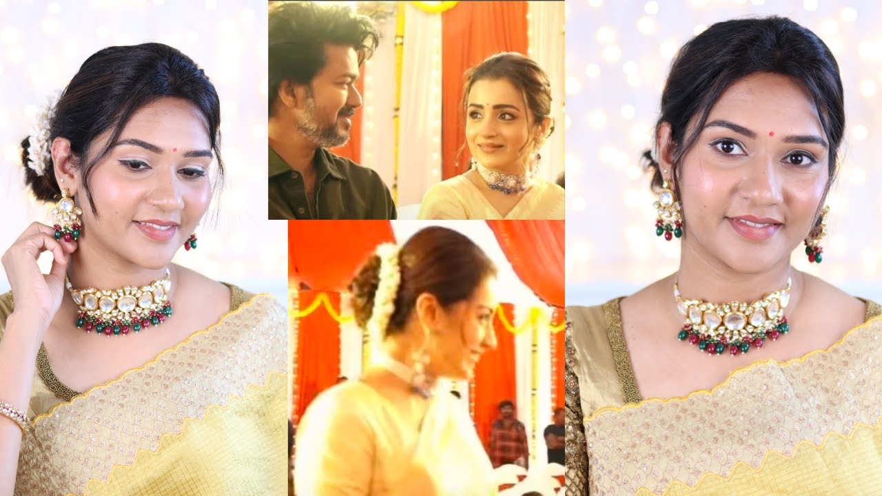 Hairstyle for Saree |Bun Hairstyle for Wedding Guest| Mallipoo bun ...