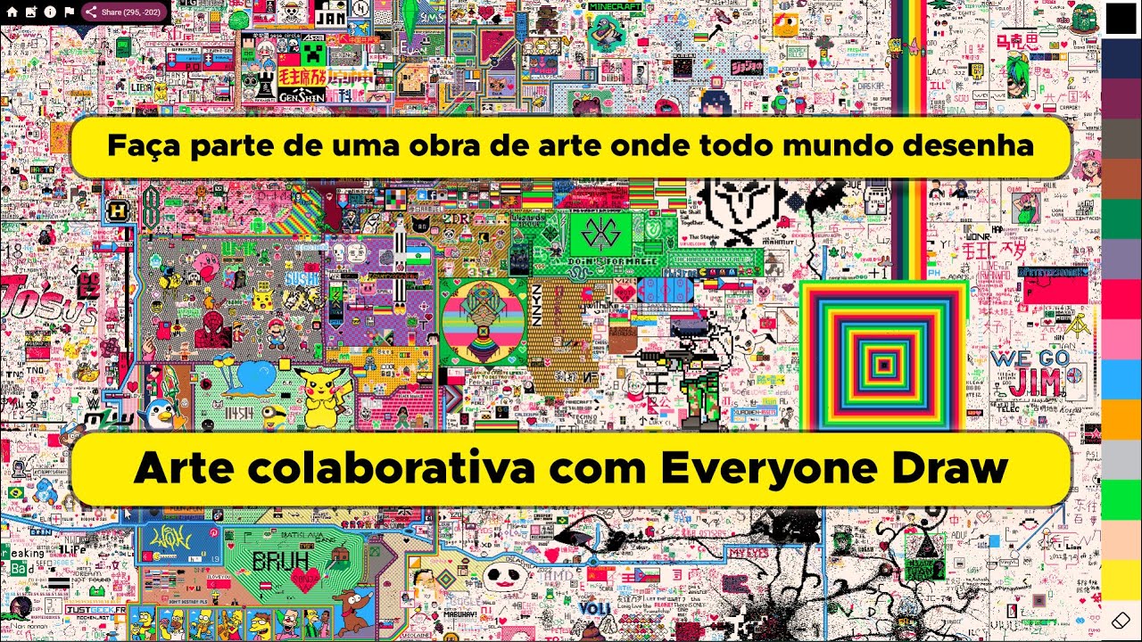 Arte colaborativa mundial: conheça o Everyone Draw e crie ilustrações ...