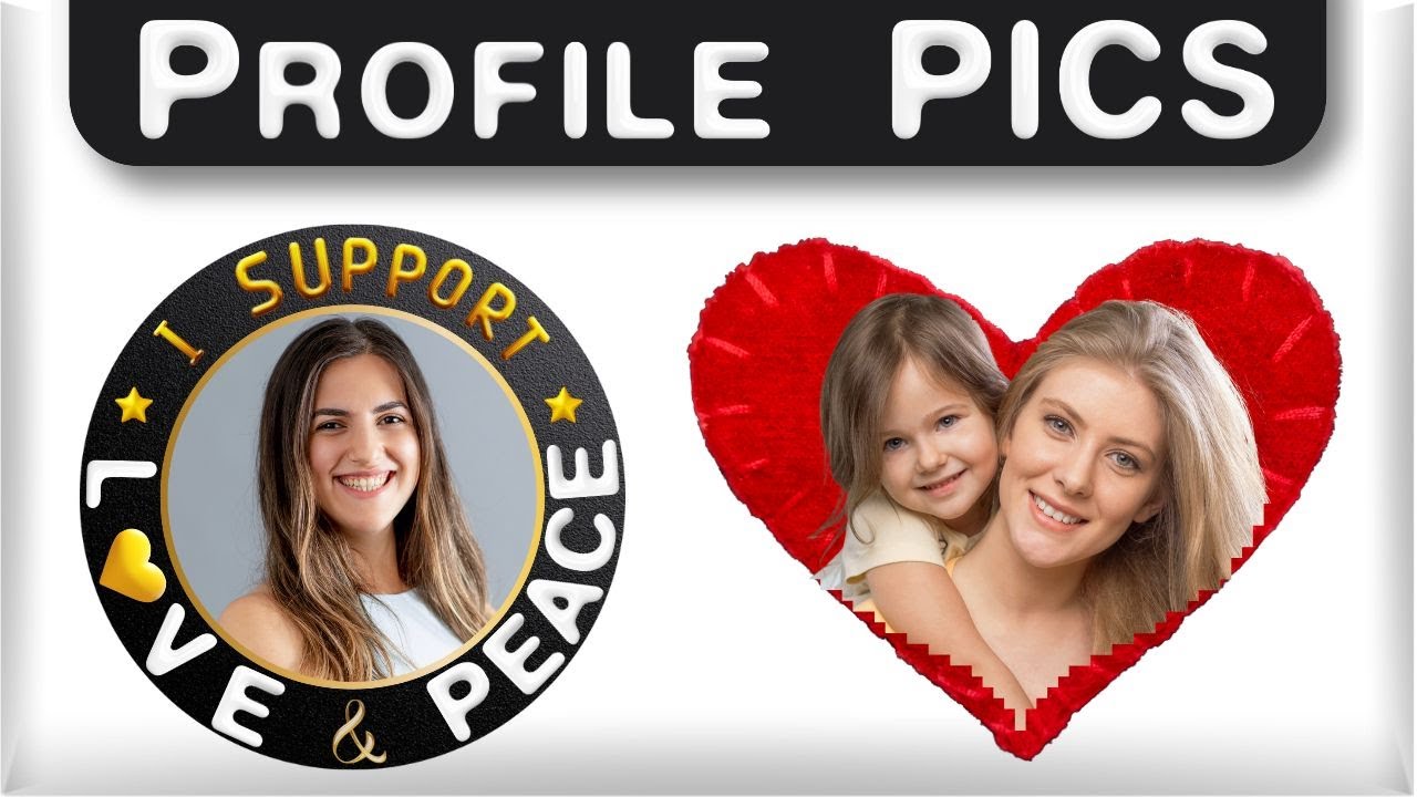 Profile Picture Design Examples, Frame Ideas, for Social Media - YouTube
