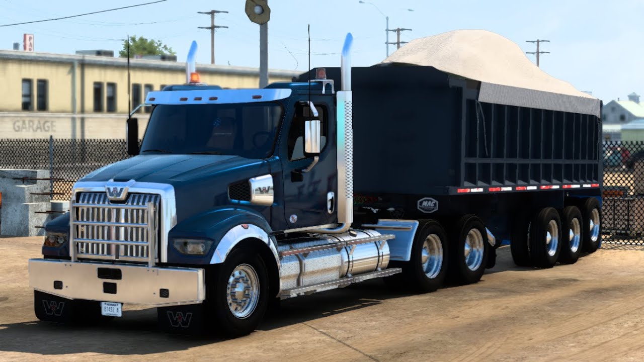 ATS 1.41 | Western Star 49X day cab hauling cobra dump trailer with ...