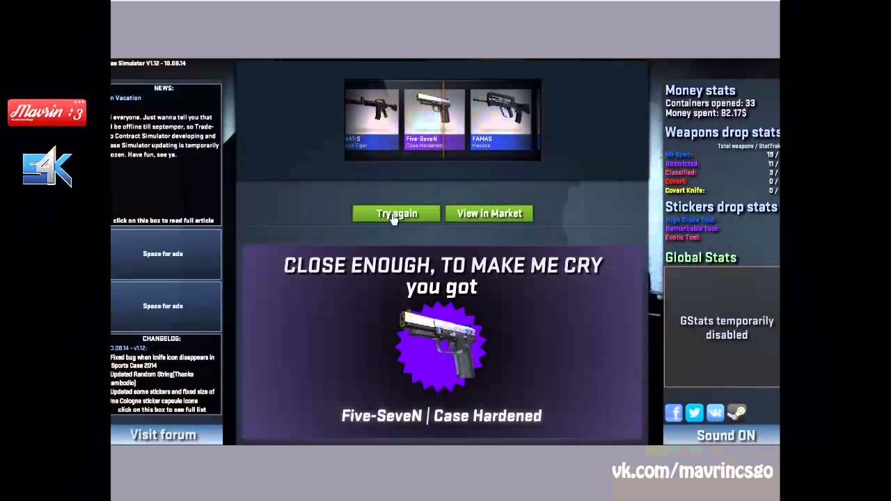 Open case [mavrincsgo, case.convars.com] - YouTube