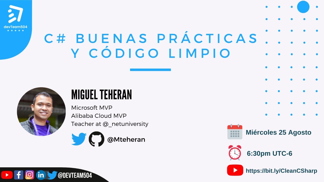 C# Buenas prácticas y código limpio - YouTube