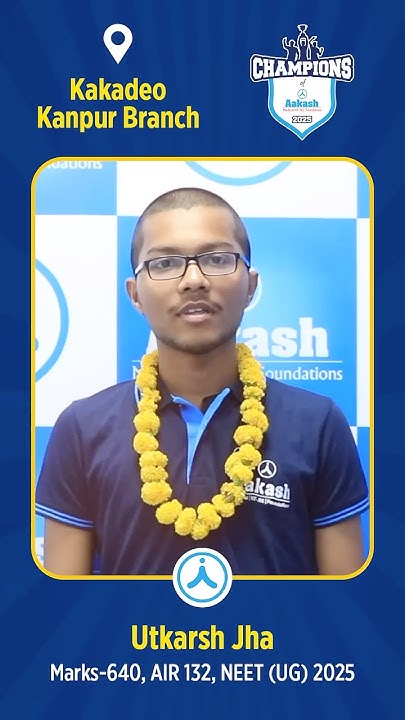 NEET UG 2025 Topper | Utkarsh Jha | AIR 132 | Kakadeo Kanpur Branch - YouTube