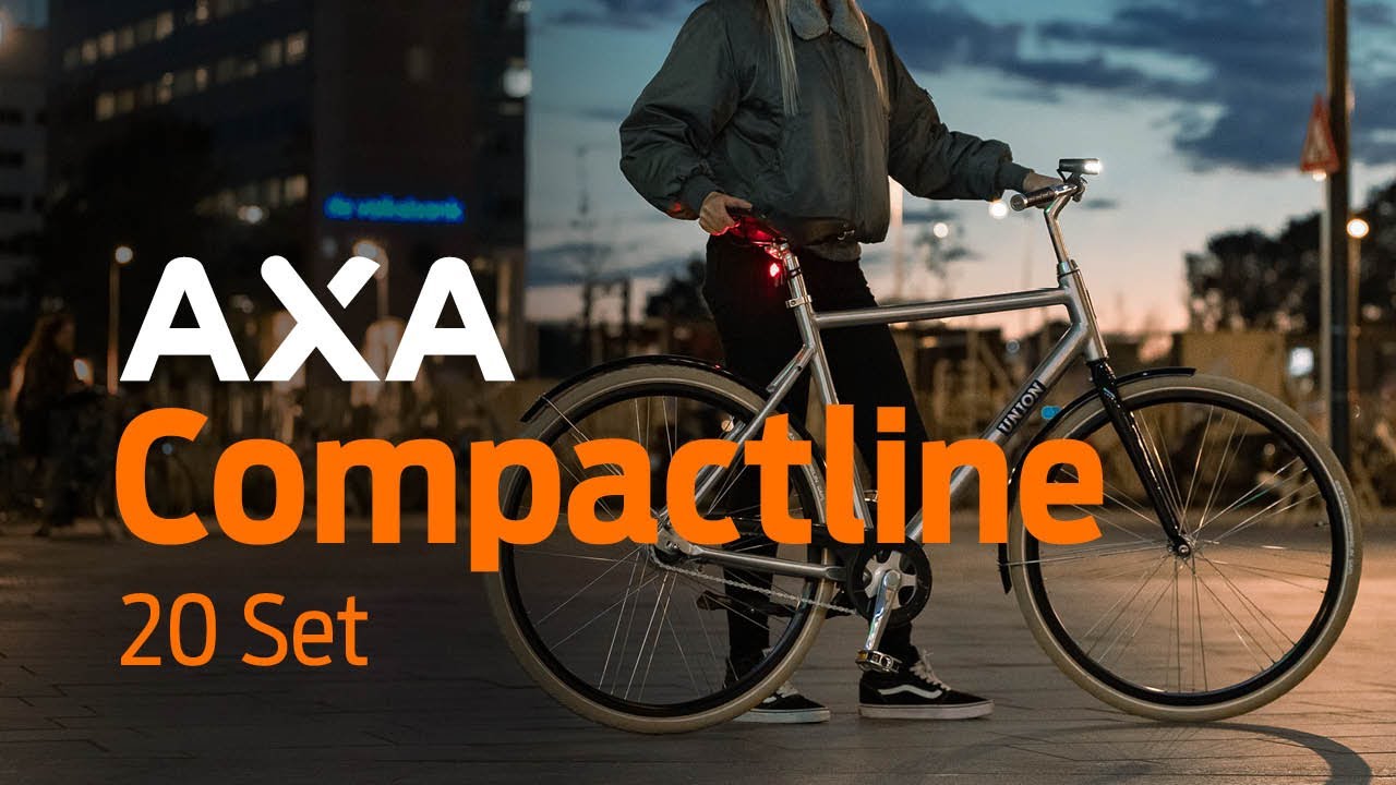 AXA Compactline 20 - Lux is a USB rechargeable light set - YouTube