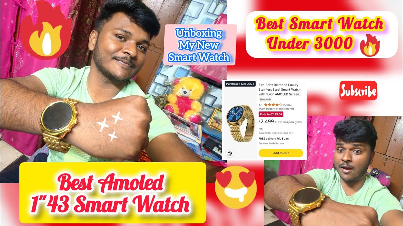 Unboxing Best Amoled Smart Watch Under 3000 🔥 | Fire⚡Bolt Diamond 💎🤩 ...