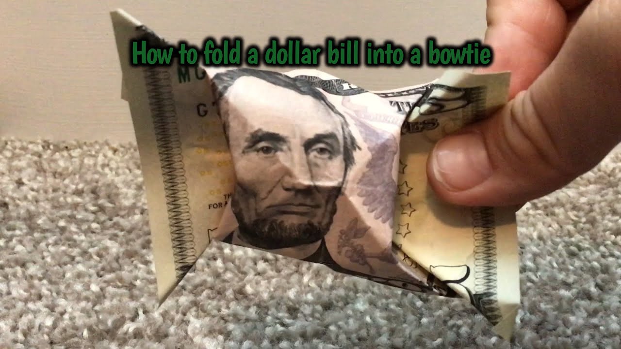 Easy tutorial on dollar bill folding - YouTube
