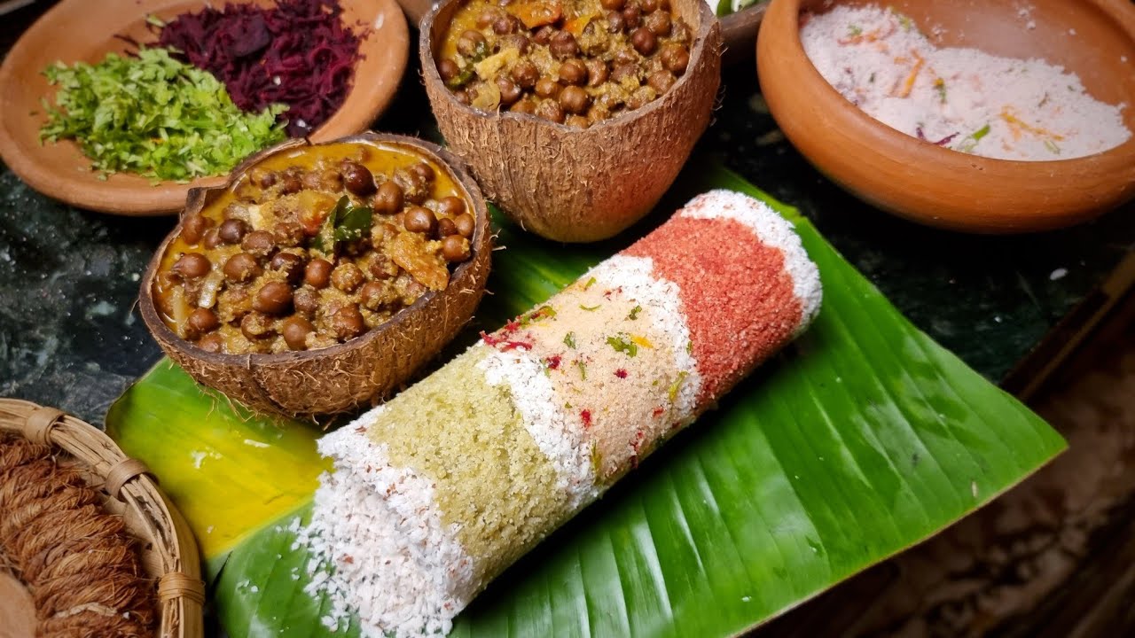 Tricolor puttu | Vegetable kerala puttu recipe #foodzeee - YouTube