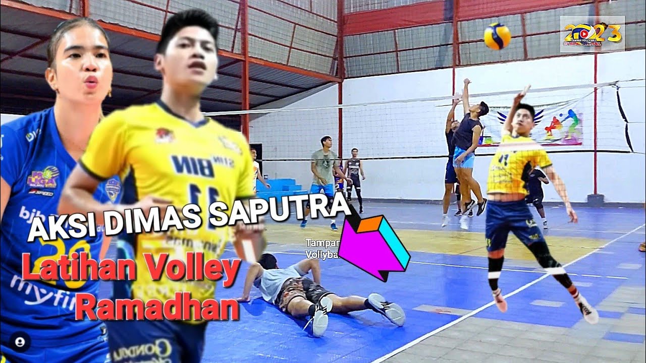 AKSI DIMAS SAPUTRA MAKIN GANTENG SPIKE² JOS MBLEDOS TAMPAN VOLLYBALL ...