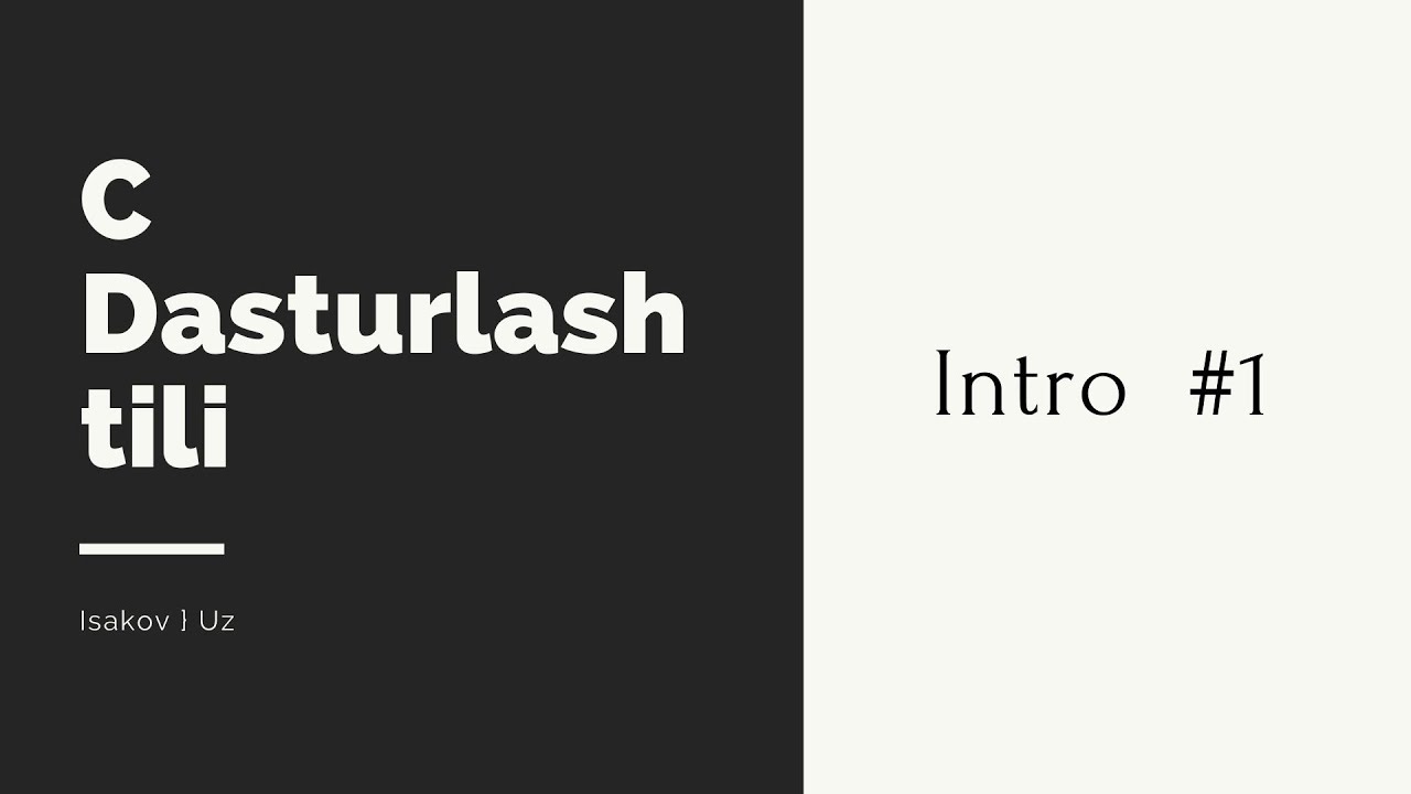 C Dasturlash Tili C Programming Language Youtube 8250