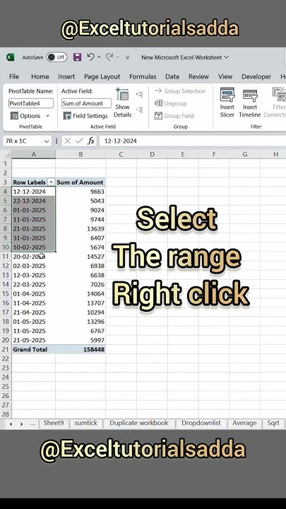 Pivot table Grouping tricks in Microsoft Excel #exceltricks #exceltips #excelshorts #excelvideos ...