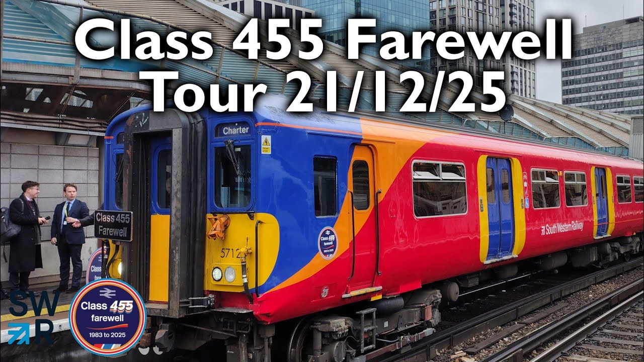 The end of an era! Class 455 farewell tour - YouTube