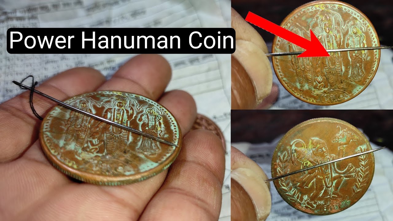 Power Hanuman Coin || hanuman old 1818 coin - YouTube