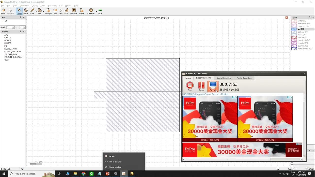 klayout and a SOI process - Micro-Mechanical Machining Process - YouTube