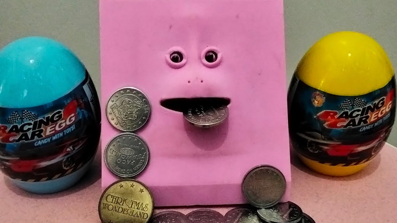 ASMR SATISFYING FUNNY FACE COIN BANK 😀😀🏧🏧 - YouTube