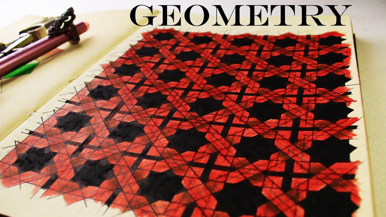 How To Weave Octagrams Into Geometric Pattern Tazhib Calligraphy - YouTube