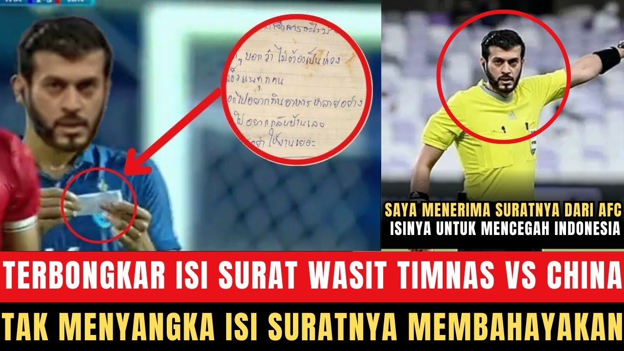 🔴 AKHIRNYA TERBONGKAR!! Ini Surat Rahasia yang Diterima Wasit Timnas vs ...