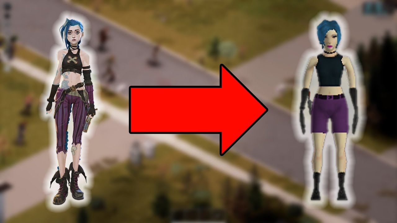 Jinx cosplay in Project Zomboid - YouTube