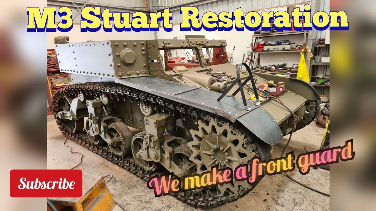 M3 Stuart Restoration, we make a front guard! - YouTube