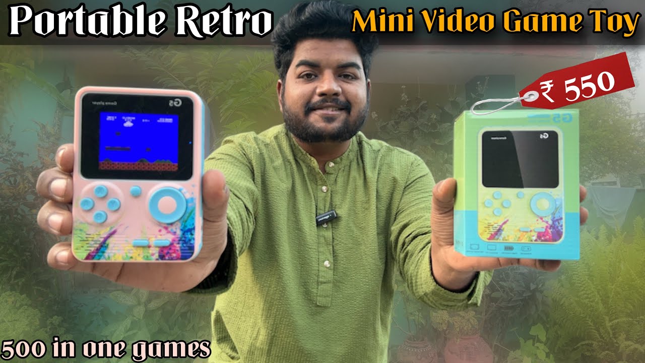 Portable Retro 500 in 1 mini video game toy For kids - YouTube