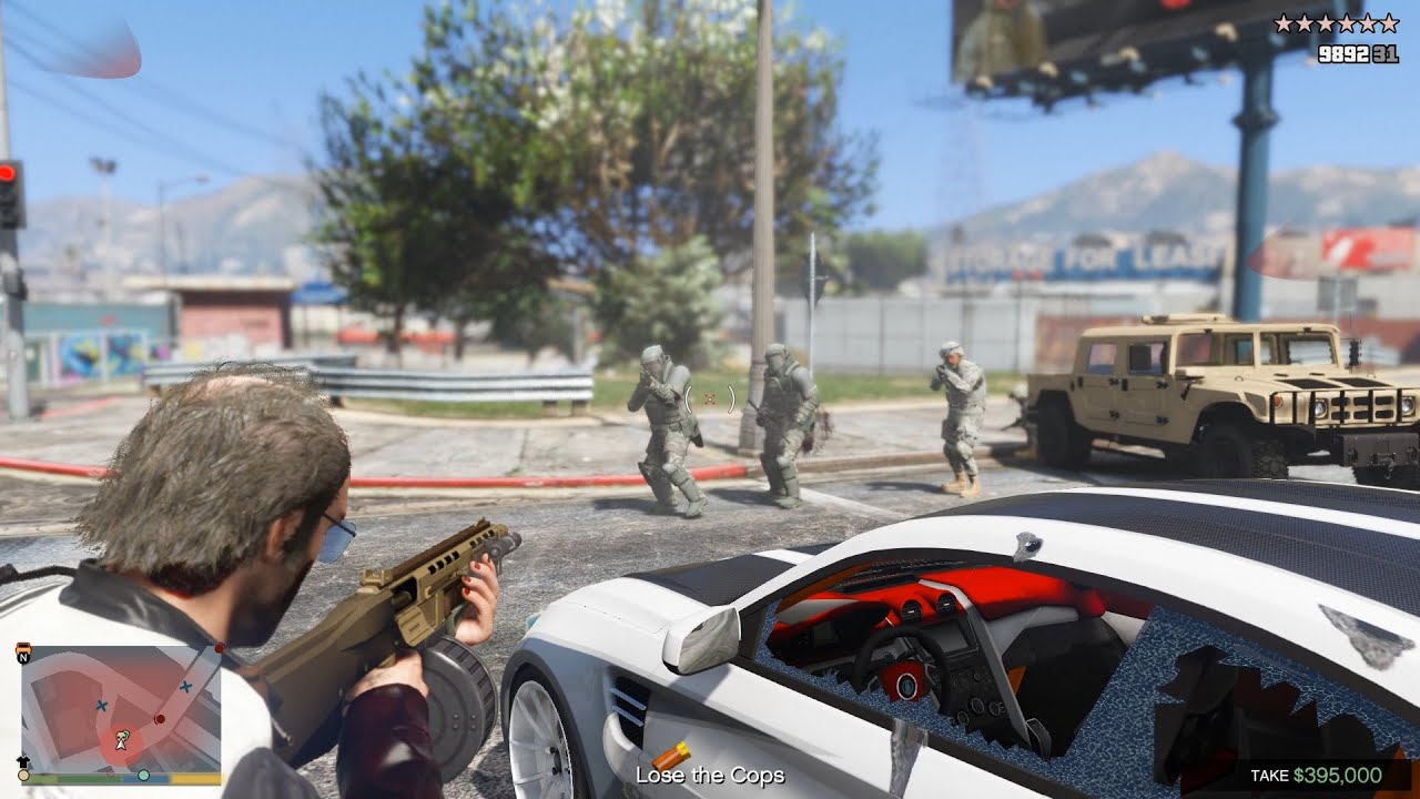 GTA V The Slaughter House Heist + 10 Star Escape [R.D.E. 4.0.4] - YouTube