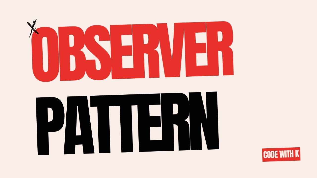 Observer Pattern - How it works | Simple explanation - YouTube