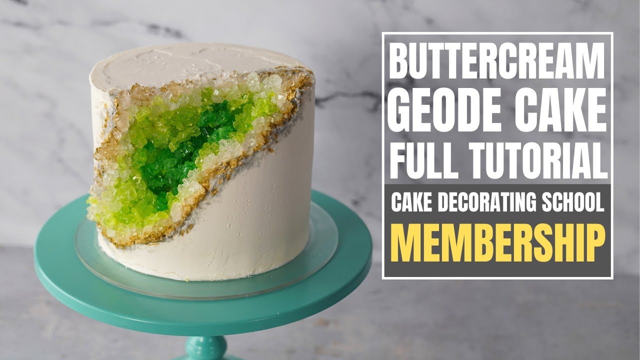 Buttercream Geode Cake [ Cake Decorating For Beginners ] - YouTube