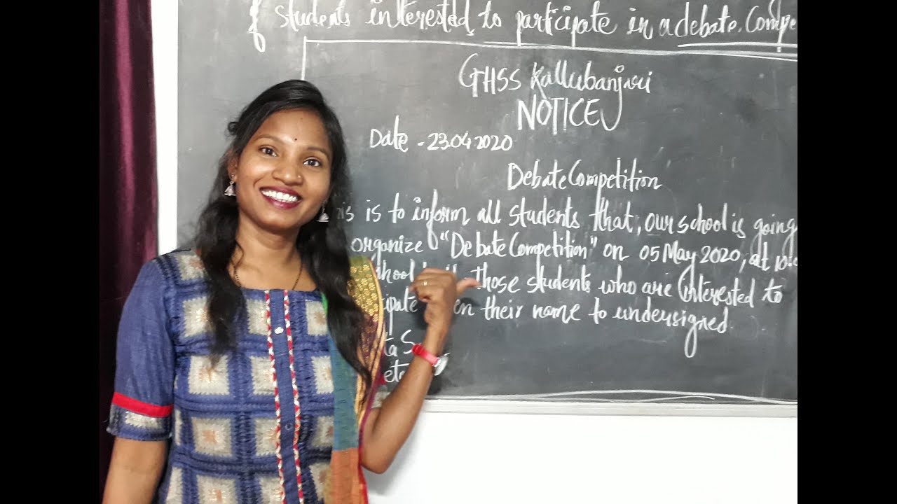 NOTICE WRITING Assignment Based Explain || Debate competition Notice ...