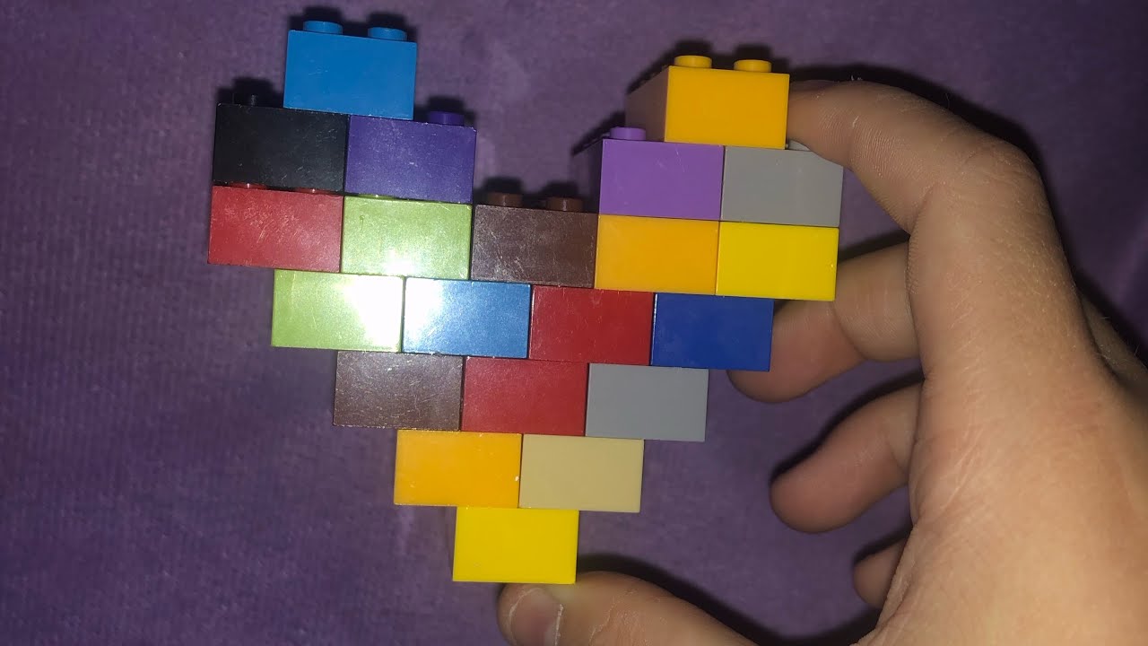 How to build a Lego heart - YouTube