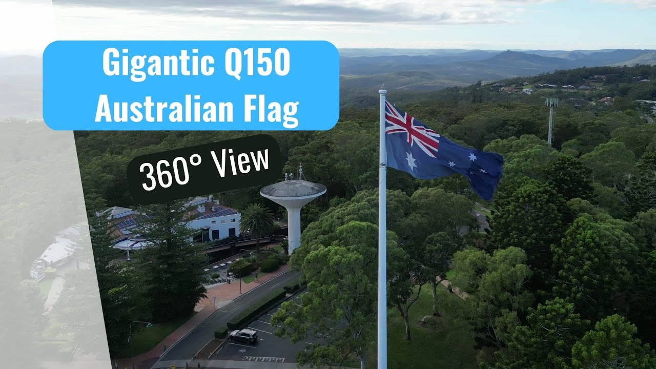 Toowoomba's Gigantic Q150 Australian Flag at Picnic Point 360° View ...