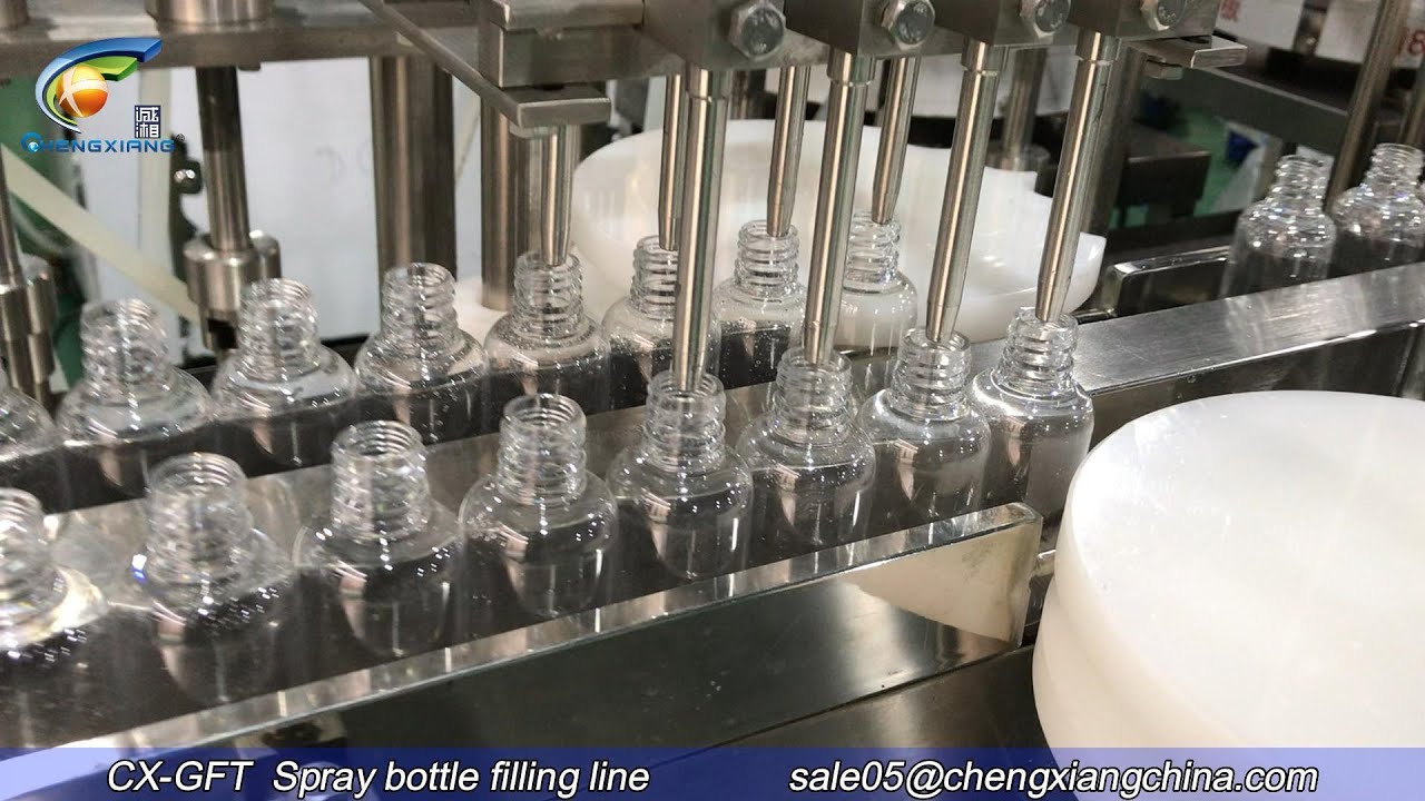 high speed spray bottle filling line/alcohol spray bottle filling ...