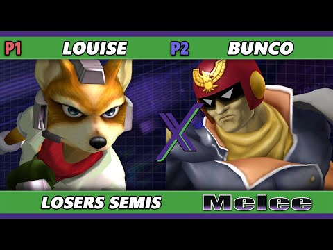 S@X 540 Losers Semis - Louise (Fox) Vs. Bunco (Captain Falcon) Smash Melee - SSBM