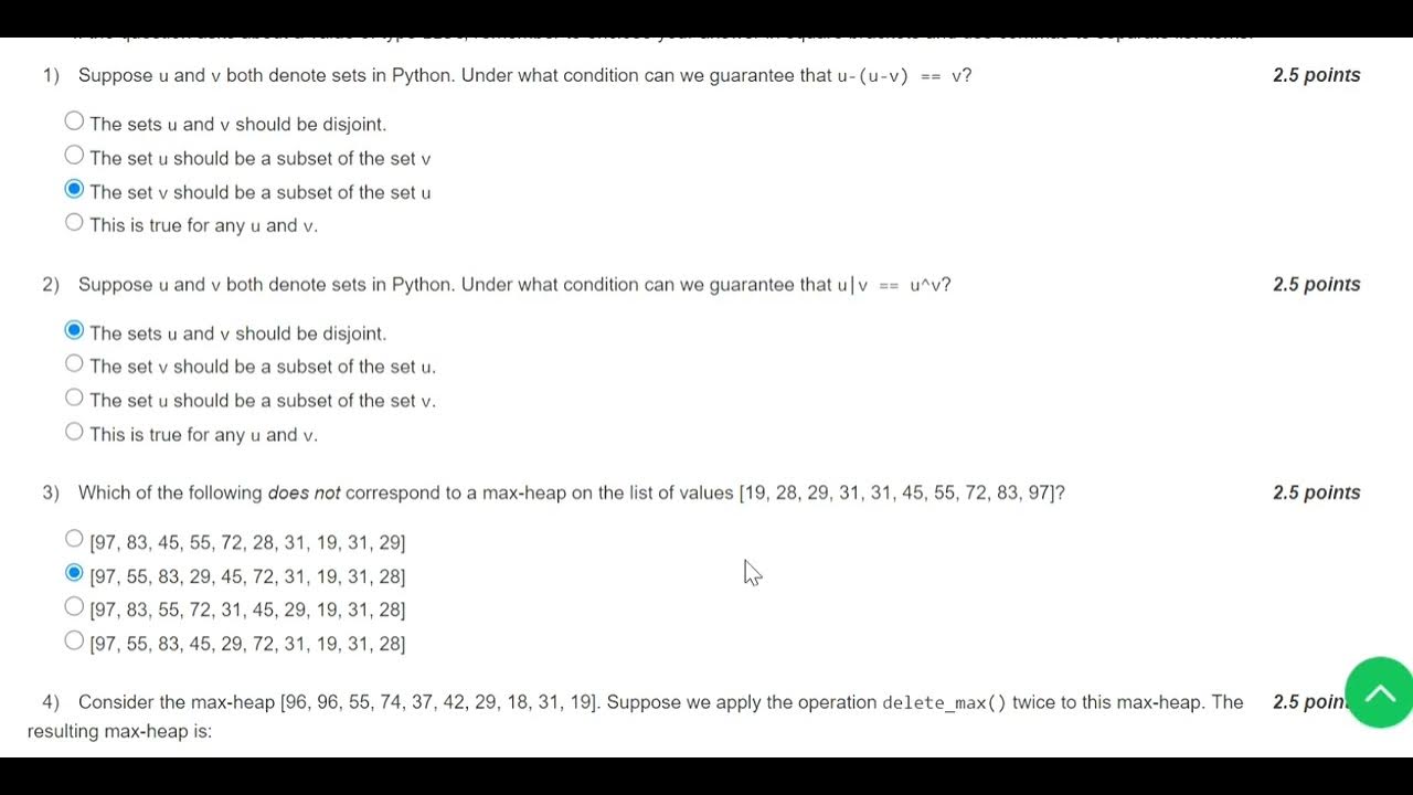 NPTEL Programming Data Structure and Algorithm using Python Week 6 QUIZ - YouTube