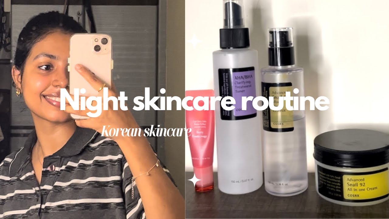 Night routine | Korean skincare products + simple routine for beginners ...