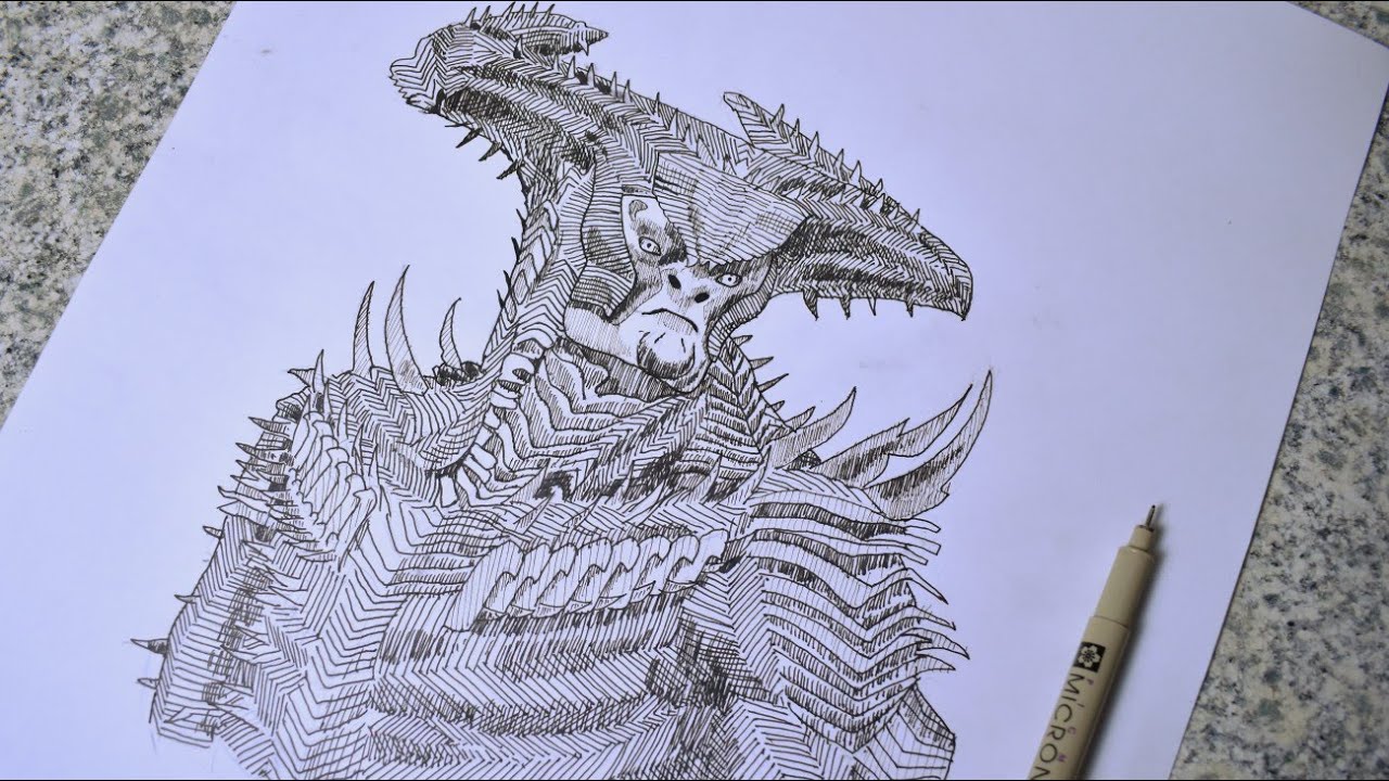 Drawing Steppenwolf from Zack Snyder's Justice League - YouTube