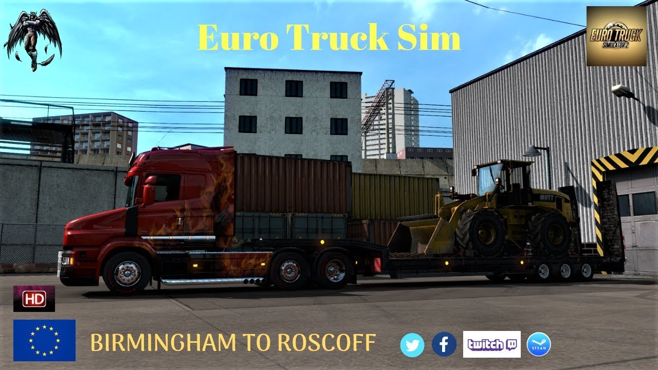 Euro Truck Simulator 2 | Birmingham to Roscoff | 1.35 - YouTube