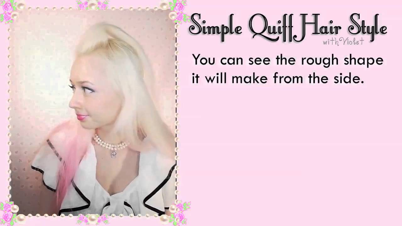 Quick Simple Quiff Hair Style Tutorial - Violet LeBeaux - YouTube