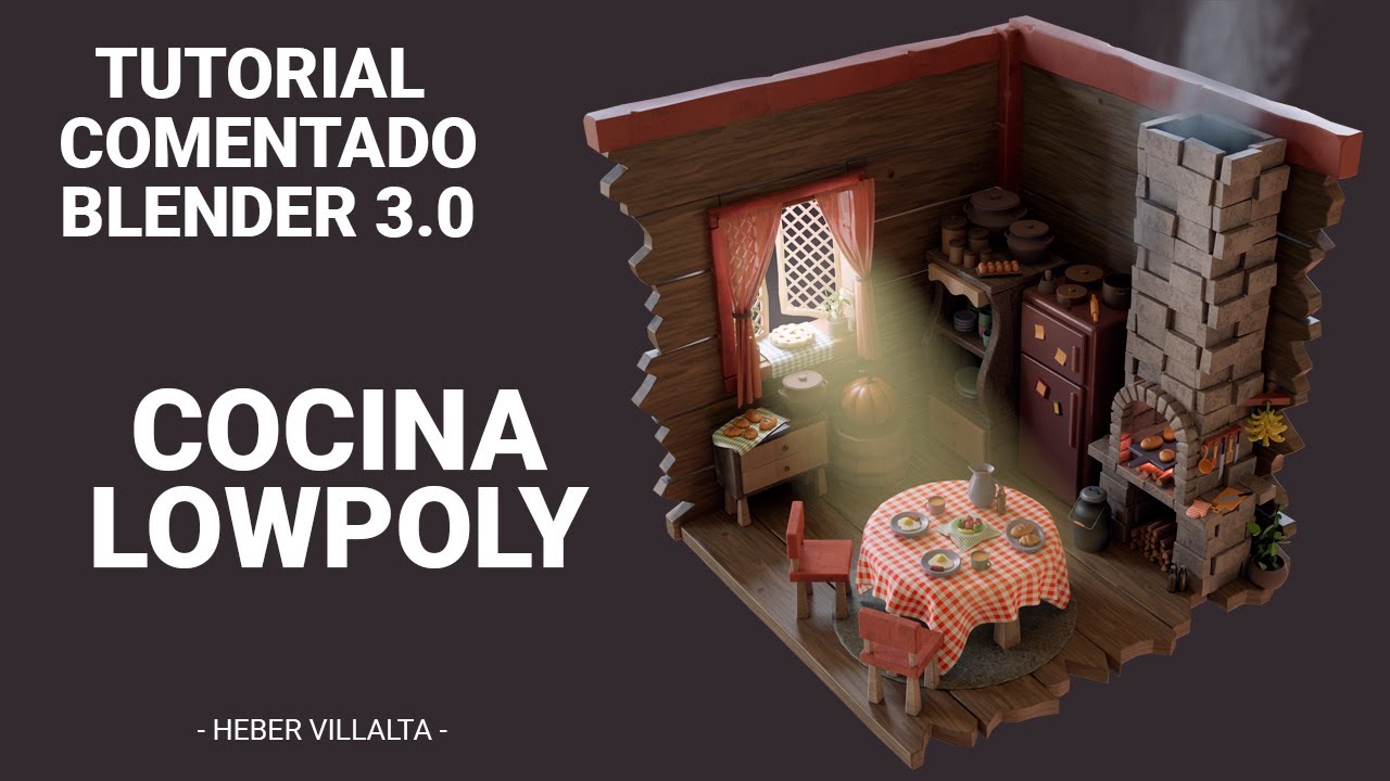 Tutorial Comentado Cocina Low Poly en Blender 3.0 - YouTube