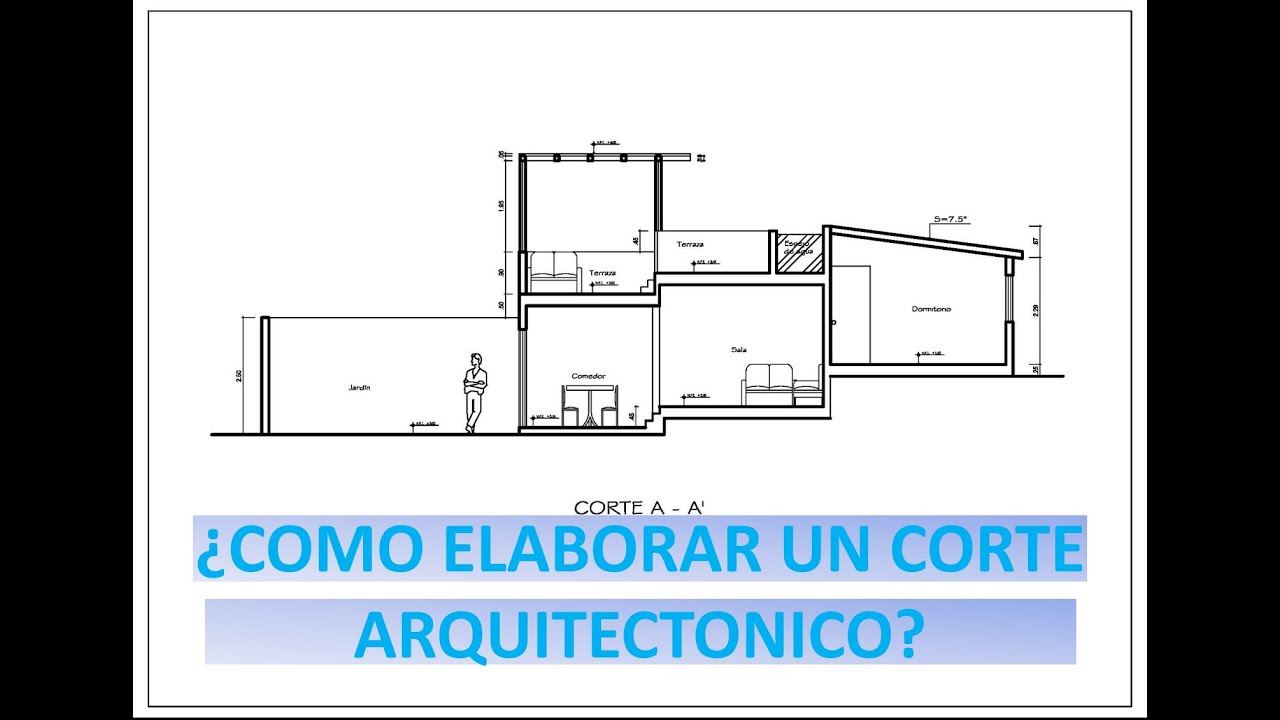 COMO HACER UN CORTE ARQUITECTONICO - YouTube