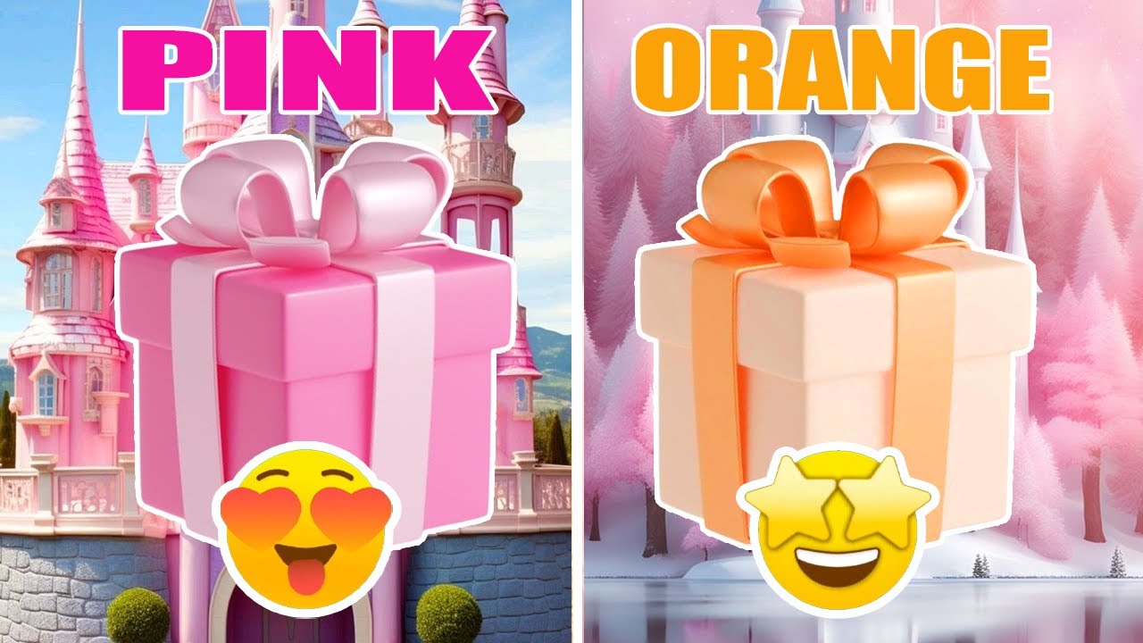 surprise gift box 🎁🎁🎁PINK vs ORANGE special edition 2024 || Quiz ...