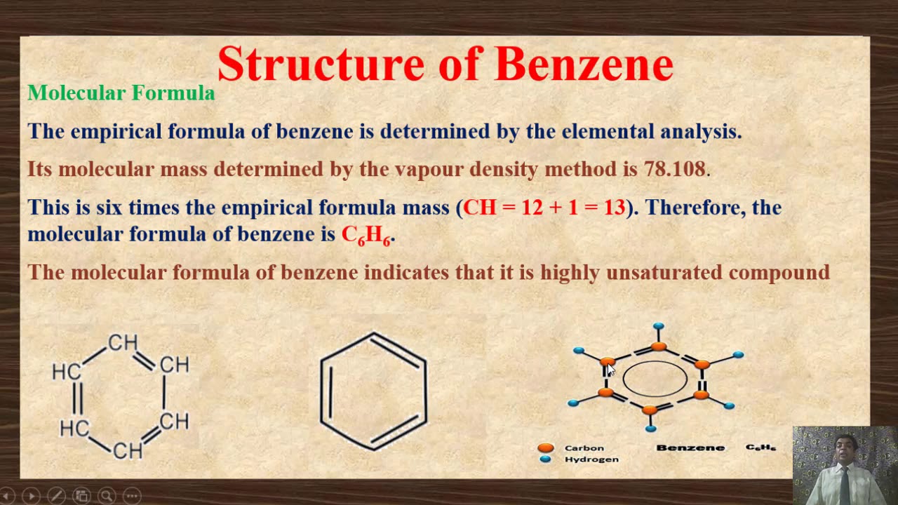 Second Year Chemistry Chapter 9 Lecture 18 Structure of Benzene (Kekule ...