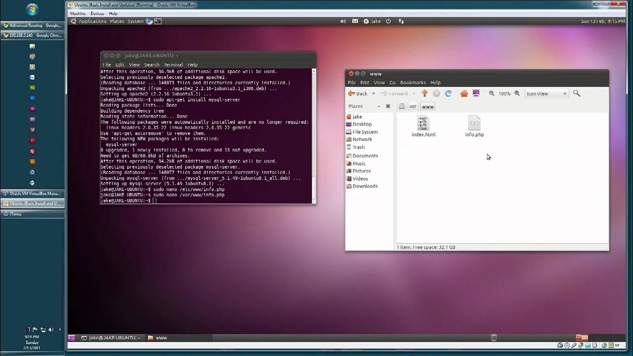 How to Install PHP5 + MYSQL + Apache2 in Ubuntu 10.10 - YouTube
